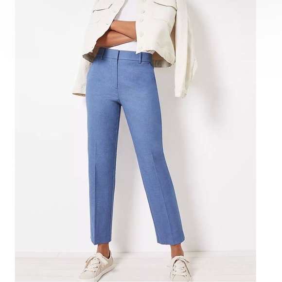 LOFT | Pants & Jumpsuits | Loft The Perfect Straight Curvy Blue ...